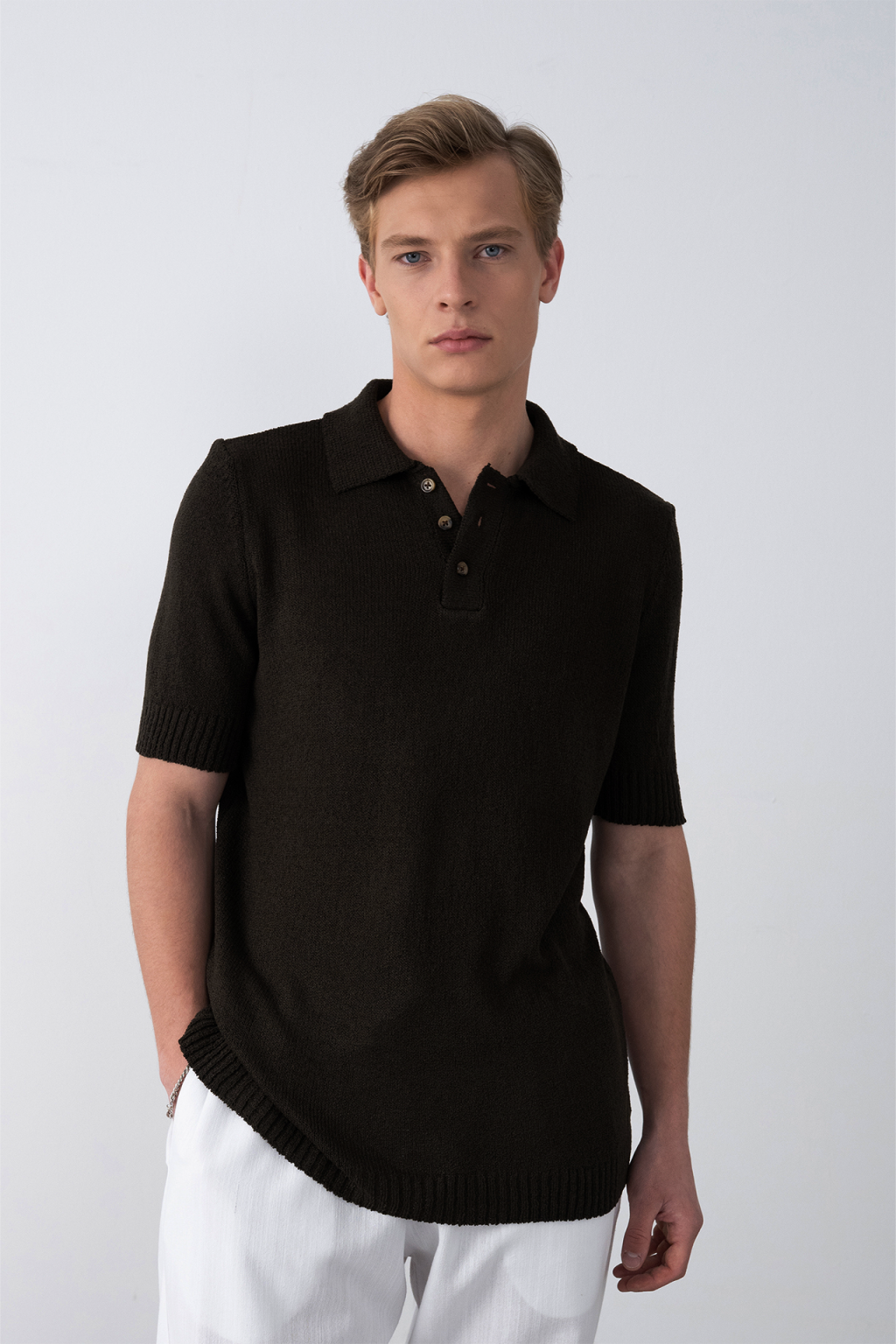 Textured Knit Polo – MoStyle Mode